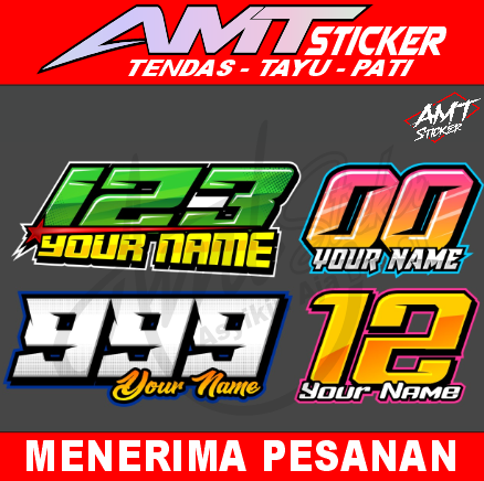 Stiker Angka Racing - Bisa Custom/Request | Lazada Indonesia