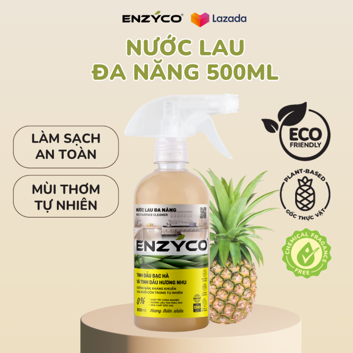 Nước lau đa năng sinh học ENZYCO dạng xịt chai 500ml - Enzyme từ dứa ...