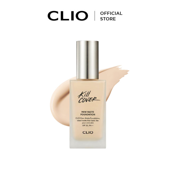 CLIO Kill Cover New Matte Foundation SPF20, PA++ (38g)[7 Shades to ...