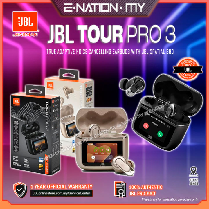 JBL Tour Pro 3 True Wireless Noise Cancelling Earbuds with Smart Charging Case | Lazada