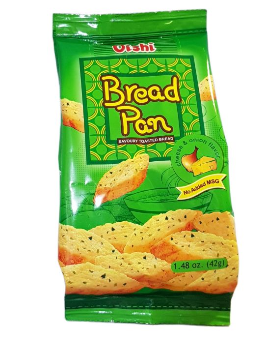 Oishi BREAD PAN, SAVORY TOASTED BREAD, Cheese and Onion Flavor (12 pieces x 42 grams) | Lazada PH