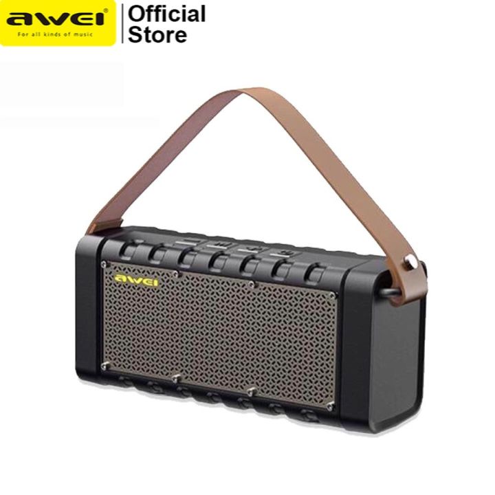 Awei Y668 Portable Bluetooth Speaker Bass 10W Stereo Sound with Power Bank 2200mAh Support Micro ...