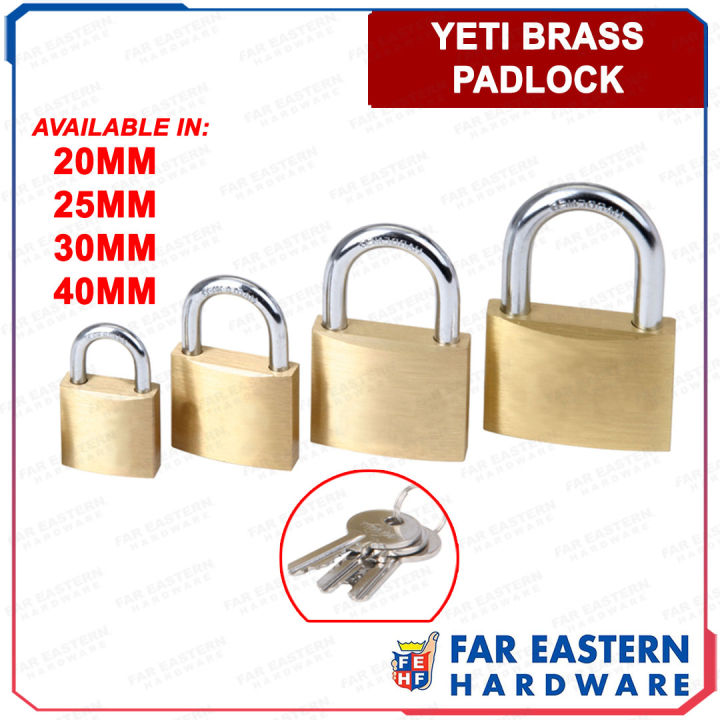 YETI Brass Padlock 20mm | 25mm | 30mm | 40mm | Lazada PH