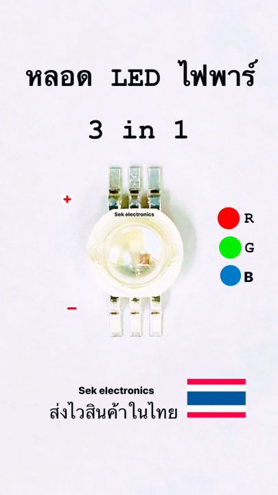 หลอด LED ไฟพาร์ 3 in 1 (RGB) | Lazada.co.th