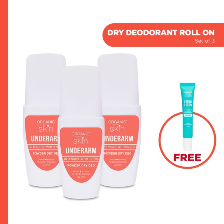 Organic Skin Japan Intensive Whitening Powder Dry Deodorant Under Arm ...