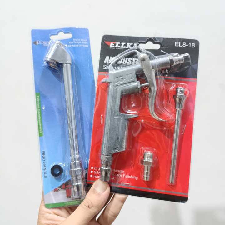 PAKET Air Duster Gun + Tire Air Chuck 6" - Semprotan Angin 2 Fungsi ...