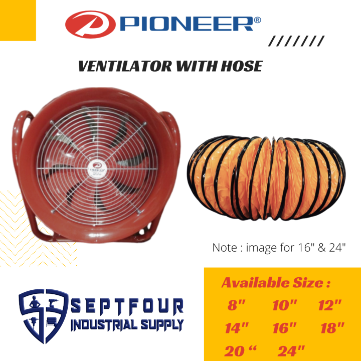 Pioneer 16" 1600w Portable Ventilator with or without 1pc. hose SD-S40 ...
