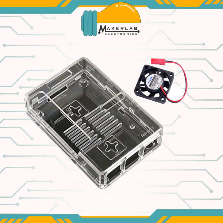 Raspberry Pi Clear Case Enclosure with Fan for Raspberry Pi 3 3B/3B ...