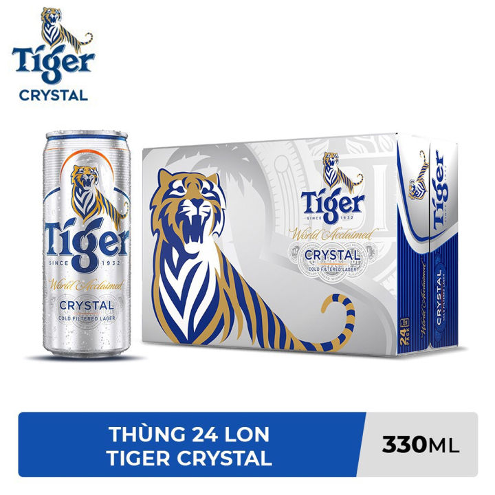 THÙNG 24 LON BIA TIGER CRYSTAL 330ML | Lazada.vn
