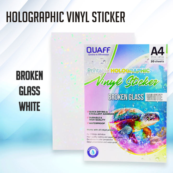 PaperCornerPh- A4 Size QUAFF Printable Hologram Vinyl Inkjet Sticker ...