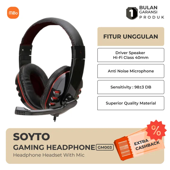 SOYTO Gaming Headphone Headset with Mic GM003 | Lazada Indonesia
