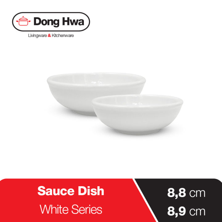 DongHwa Piring Saus Sambal Keramik Warna Putih - 2 Varian Ukuran ...