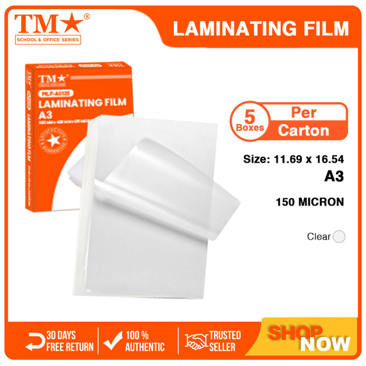 TM 5 boxes Laminating Film A3 125 Micron | Lazada PH