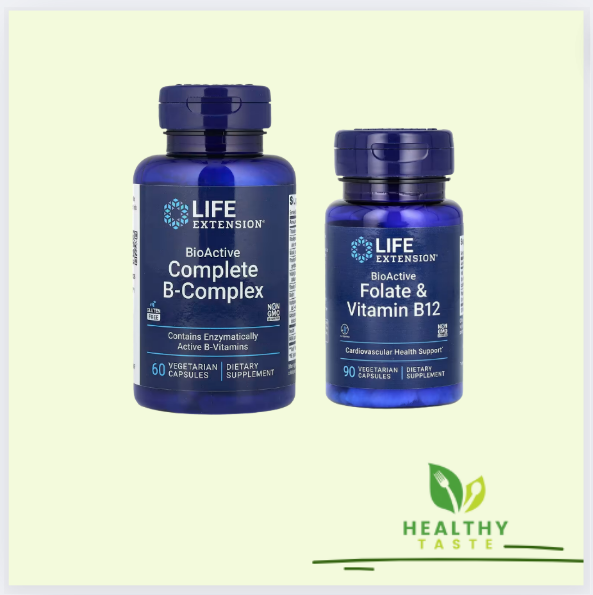 Healthy Taste | Life Extension, BioActive Complete B-Complex, BioActive, Folate & Vitamin B12 ...