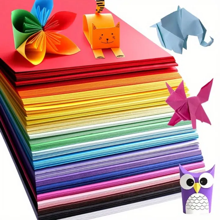 VMCTRD 10 Colors Random Origami Paper A4 Multipurpose Copy Paper ...