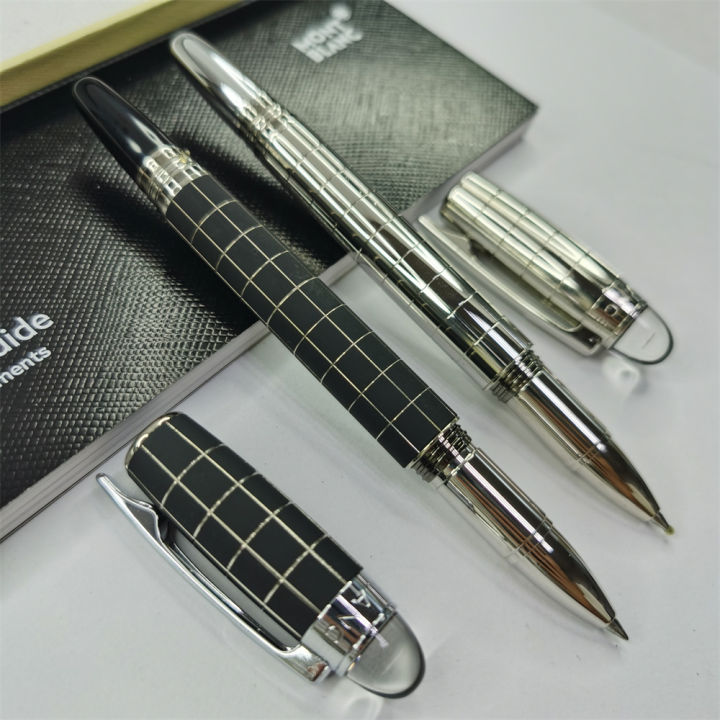 Smooth Writing Pen Grid Pattern Rollerball Pen Crystal Top Business ...