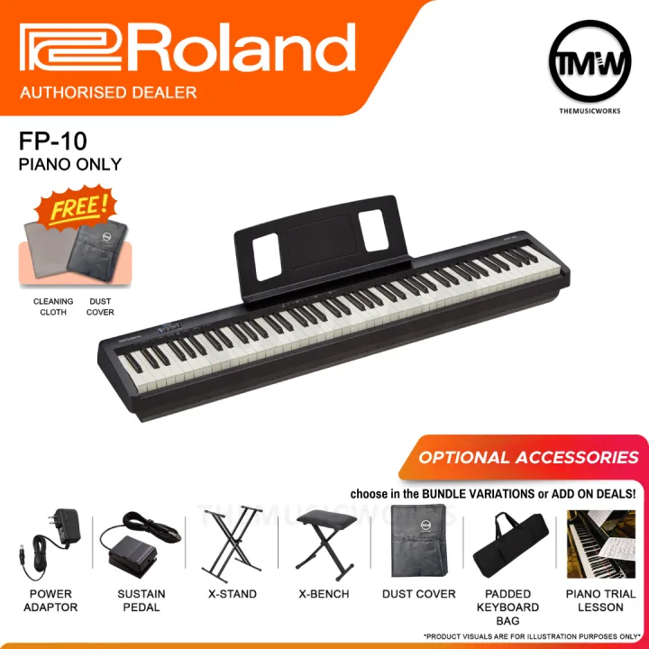 Roland FP10 Digital Piano Portable Electronic 88 Keys PHA-4 Standard ...