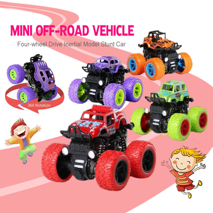 [MALAYSIA] Mini Inertial Baby Car Children Simulation Stunt Toy 4WD ...