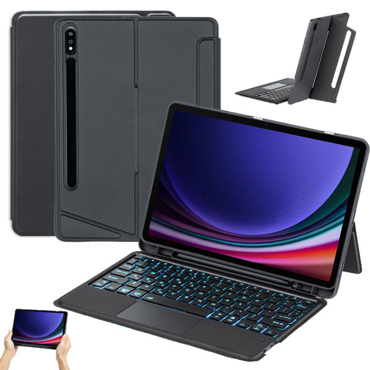 TouchPad Backlight Magic Keyboard Case for Samsung Galaxy Tab S9 FE ...