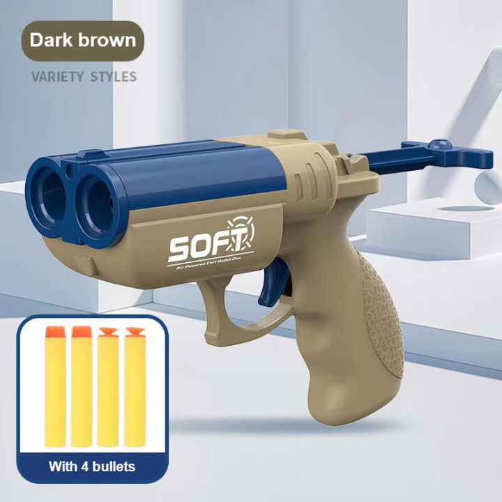 Laruang pambata soft bullet gun manual double-shot soft bullet toy ...