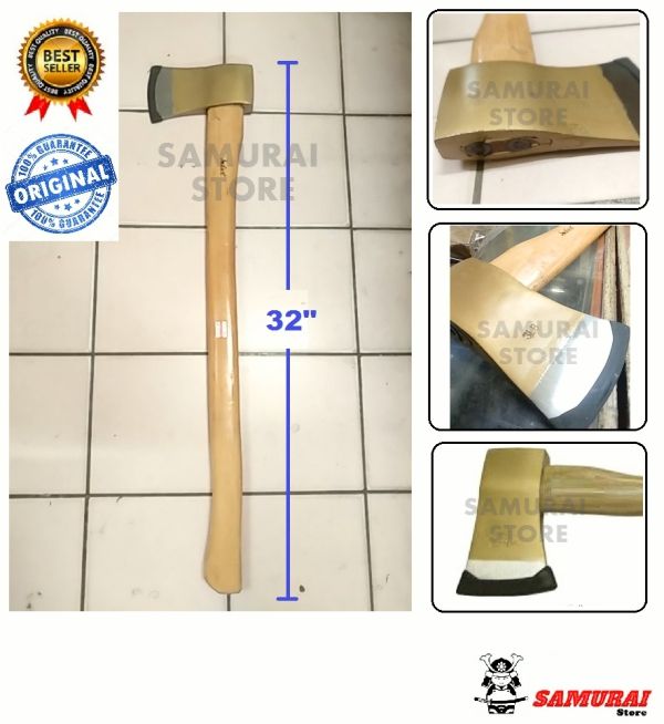 32" Jodun Premium Wooden Handle Ax / Kapa pemegang kayu (1.4kg / 3lbs ...
