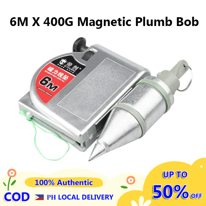 6M x 400G Magnetic Plumb Bob (Professional) Supper Strong Magnetism ...
