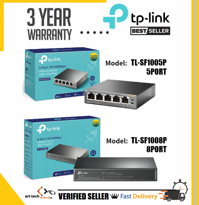 TP-LINK TL-SF1005P 5-PORT / TL-SF1008P 8-PORT 10/100MBPS DESKTOP POE ...