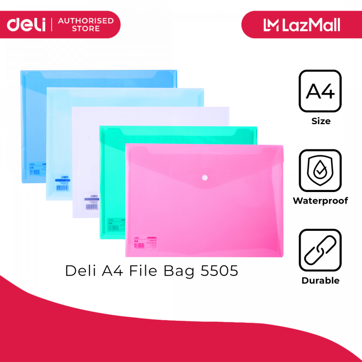 Deli A4 File Bag 5505 [795505] | Lazada PH