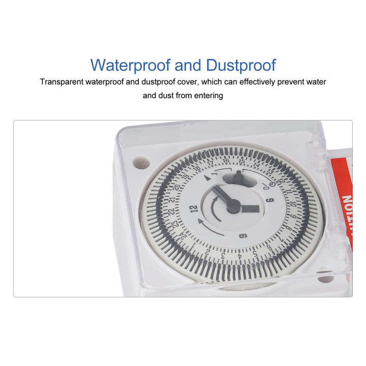 Industrial Timer 24 Hour Cycle Low Energy Consumption Flame Retardant ...