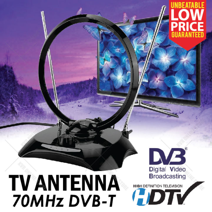 Antenna Receiver Wide Range DVB-T-FD-O Digital TV VHF UHF Aerial Signal ...