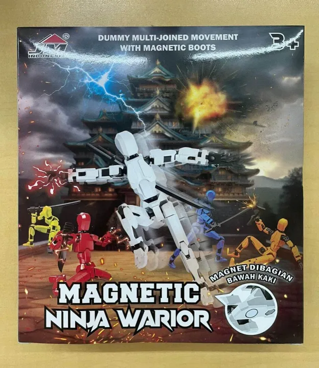 Magnetic Ninja Warrior / Dummy Stick Warrior Robot Game Multi Jointed ...