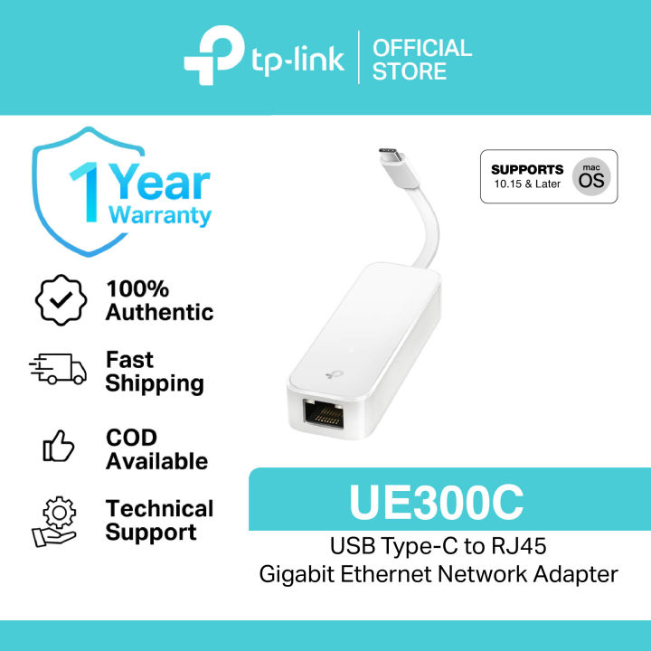 TP-Link UE300C USB Type-C to RJ45 Gigabit Ethernet Network Adapter ... TP-Link UE300C USB Type-C to RJ45 Gigabit Ethernet Network Adapter ...