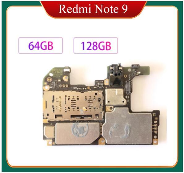Unlocked For Xiaomi Redmi Note 9 Motherboard Original 64GB 128GB For ...