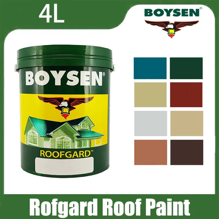 Boysen Roofgard Roof Paint - 4L Pacific Blue (B2540) / Laguna White ...