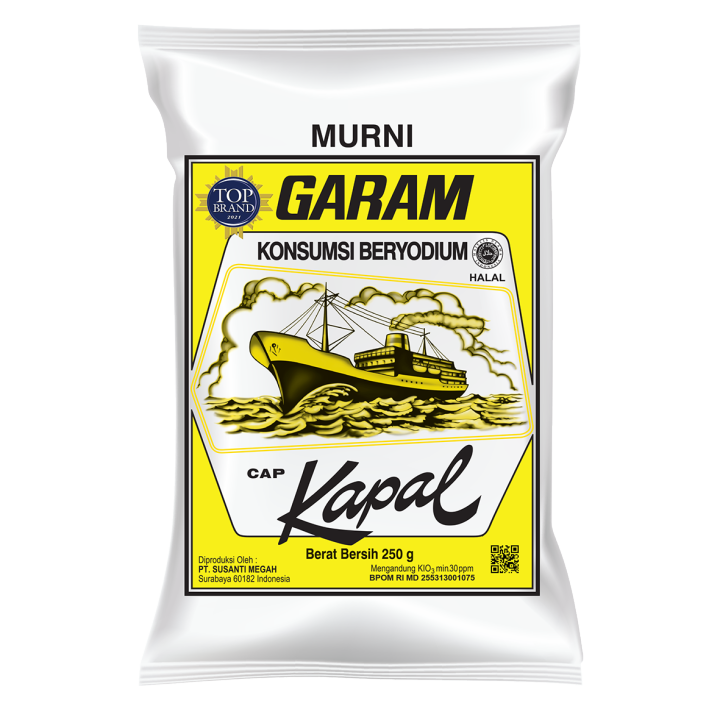 GARAM MURNI BERYOUDIUM/CAP KAPAL/garam meja halus/250gr | Lazada Indonesia