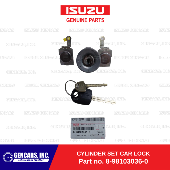Isuzu Cylinder Set Car Lock for Mux 2015-2018 (8981030360) (Genuine ...