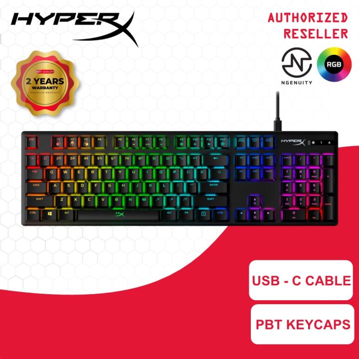 HyperX Alloy Origins Mechanical Gaming Keyboard (Red/Aqua/Blue Switches ...
