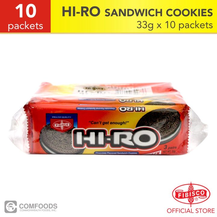 FIBISCO HIRO Sandwich Cookies - 33g x 10 Packets . | Lazada PH