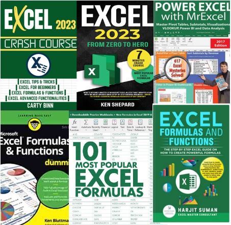 6 Combo Collections MS Excel 2023, Formulas And Functions, 101 Popular Excel Formulas, Complete ...