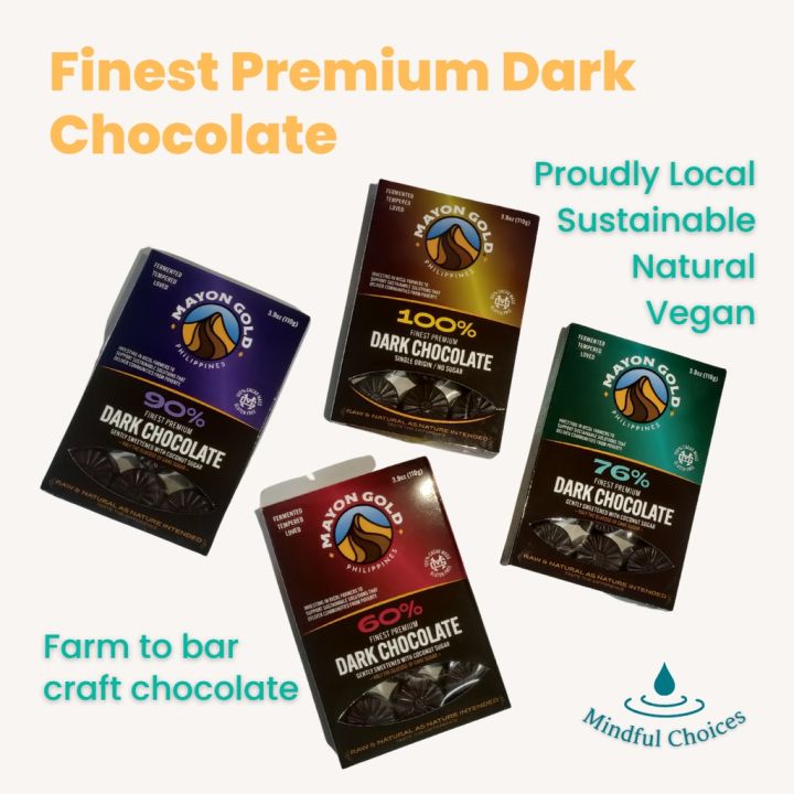 Mayon Gold Premium Dark Chocolate 60% to 100% | Lazada PH