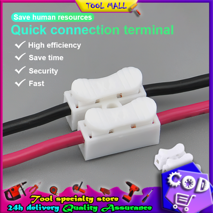 10PCS CH-2/3 Fast Wiring Terminal Cable Connectors Clip Quick Splice ...