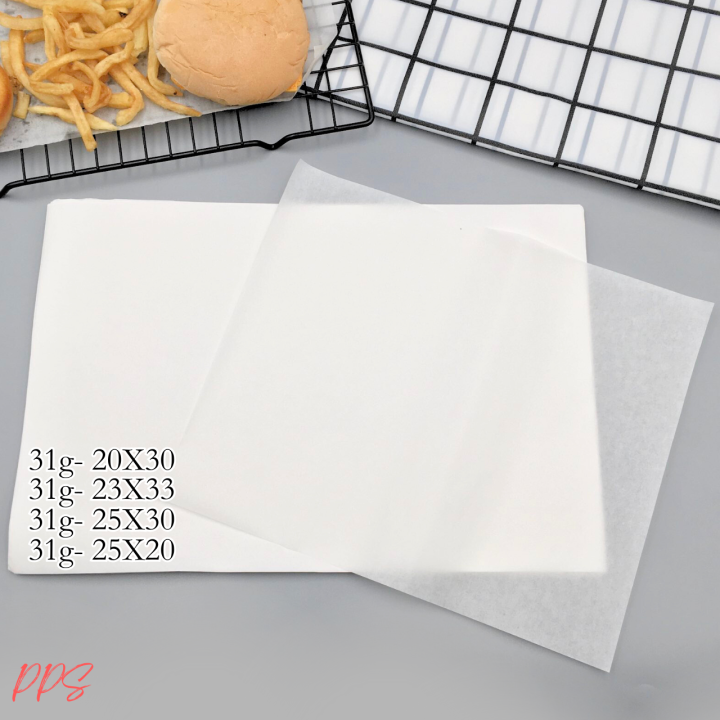 100pcs 31g White Parchment Paper For Wrapping Baking Unbleached Paper ...