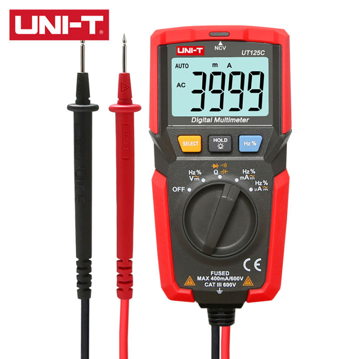 UT125C handheld pocket digital multimeter AC/DC Voltage tester ...
