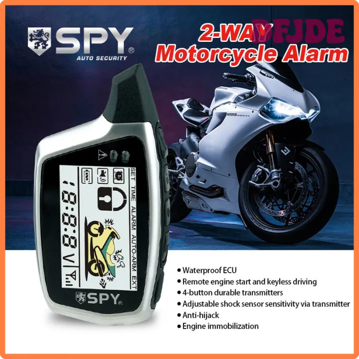 DFJDE spy motorcycle 2 way alarm LCD Two Way Motorcycle Alarm System ...