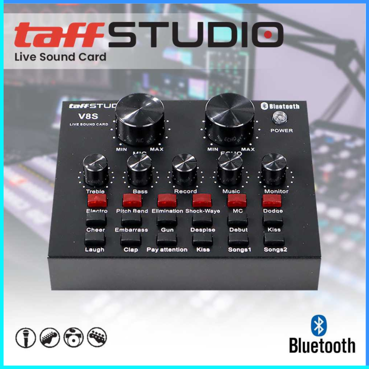 COD TaffSTUDIO Bluetooth Audio USB External Soundcard Broadcast V8 / soundcard v8 bluetooth ...