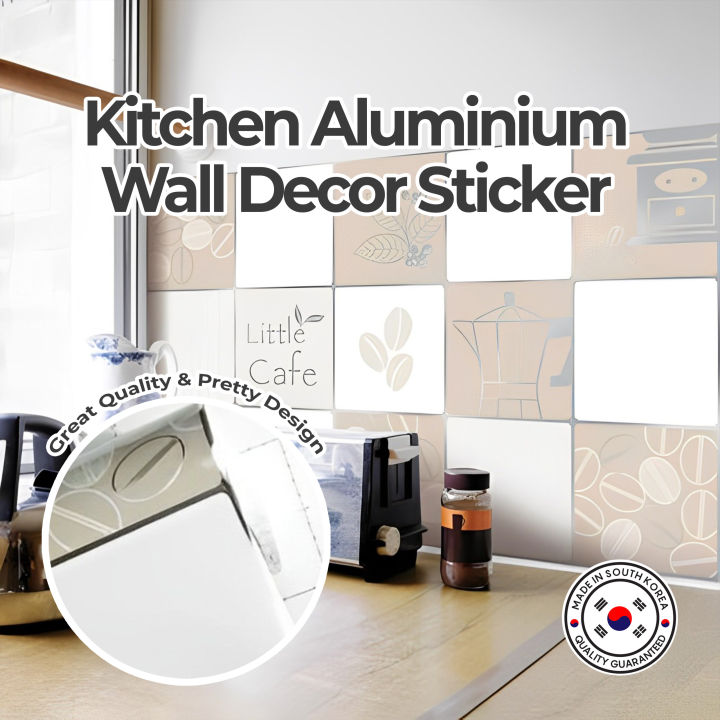Kitchen Aluminium Wall Sticker Gas Stove Wall Decoration Sticker Sheet ...