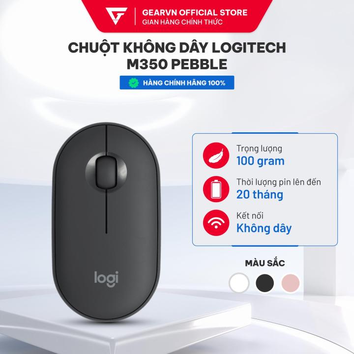 Chuột không dây Logitech M350 Pebble Graphite | Lazada.vn