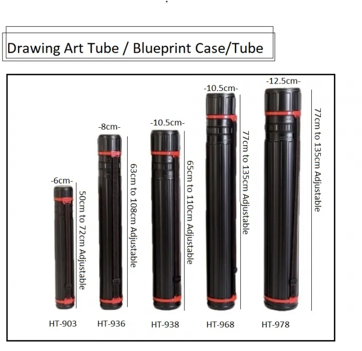 Drawing Tube/ Plastic Tube Blueprint Case Telescoping Art Tube Large ...