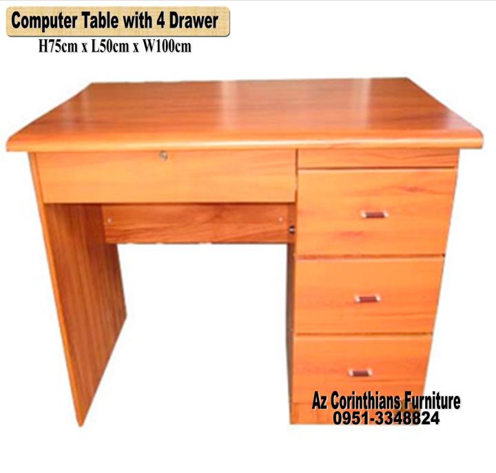 Computer Desk Table 4 Drawer | Lazada PH