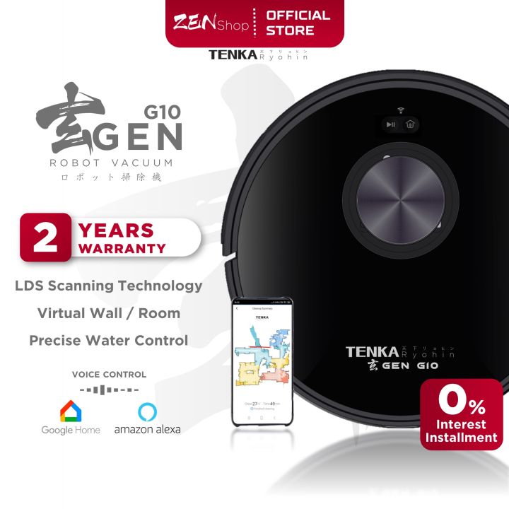 Tenka Ryohin Gen G10 Laser Navigation Smart Robot Vacuum Cleaner And ...